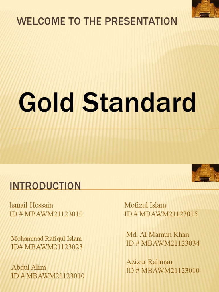 Gold-Exchange Standard Overview | PDF | Gold Standard | Monetary Policy