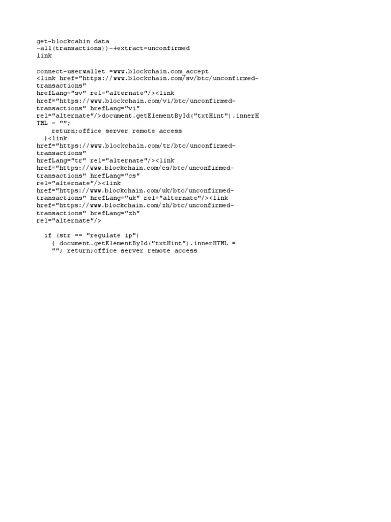 Blockchain Unconfirmed Transaction Hack Scripttxt | PDF | Computer Science | Internet Standards