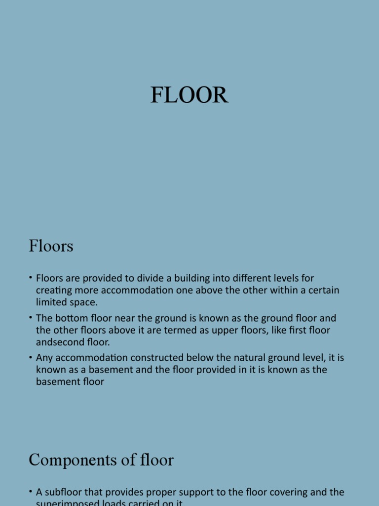 Basic Civil Module 3 - Floor | PDF | Flooring | Tile