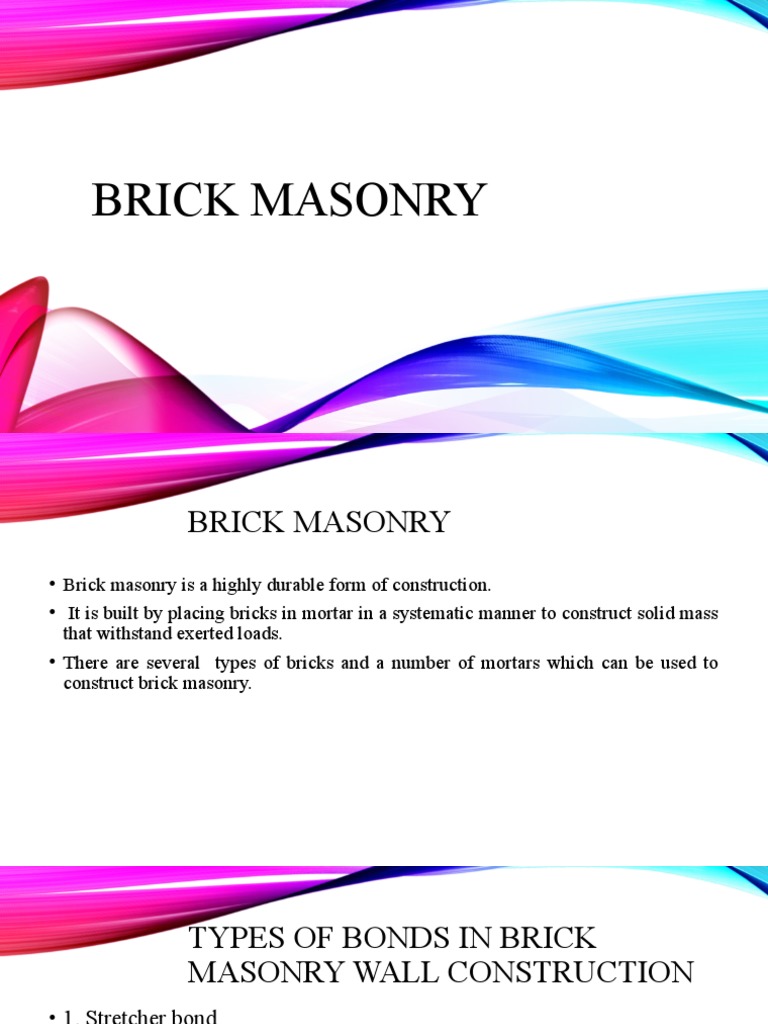 Basic Civil - Module 3 - Brick Masonary | PDF | Masonry | Components