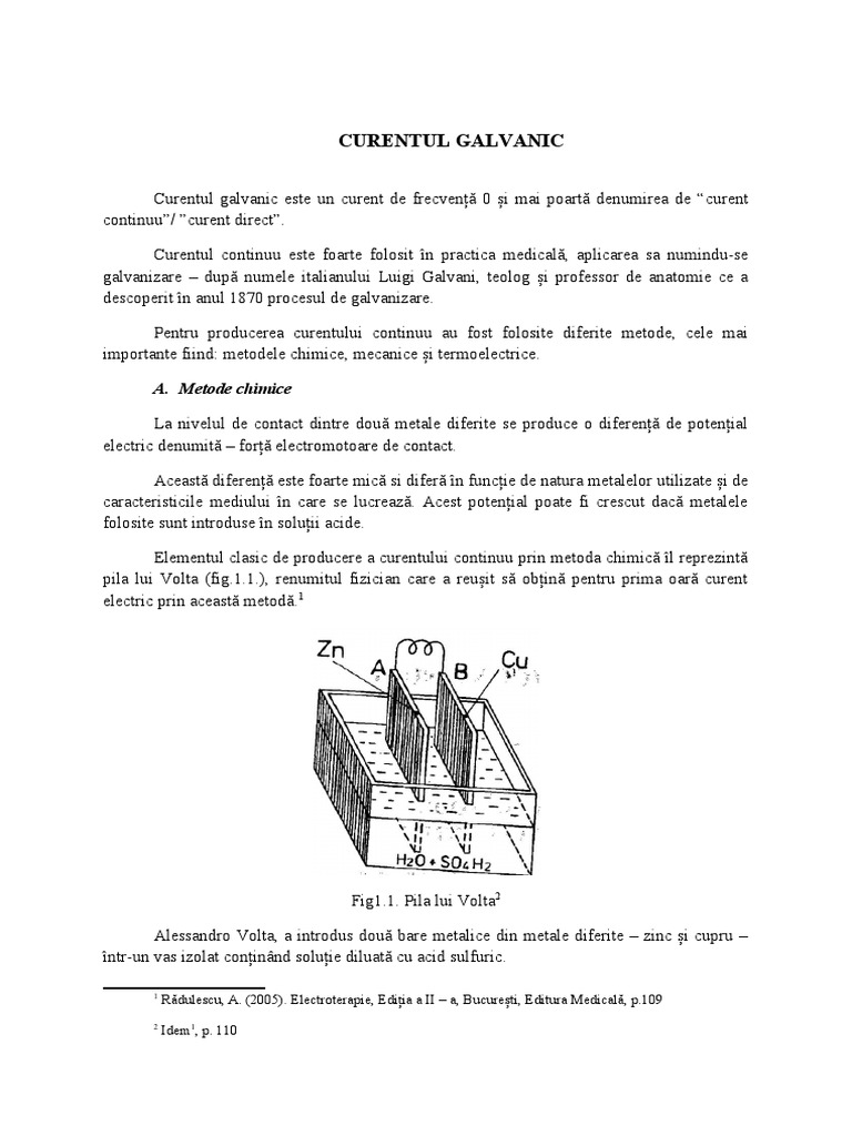 Curentul Galvanic | PDF