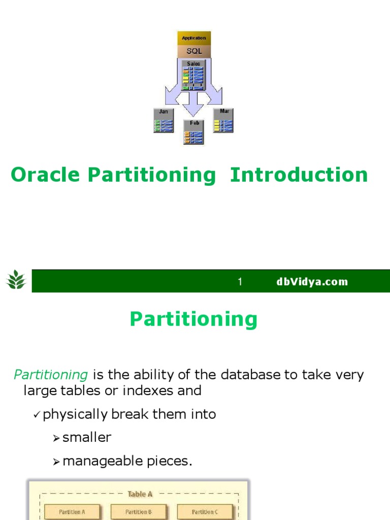 Oracle Performance Tuning - Oracle Partitioning - Introduction | PDF | Databases | Table (Database)
