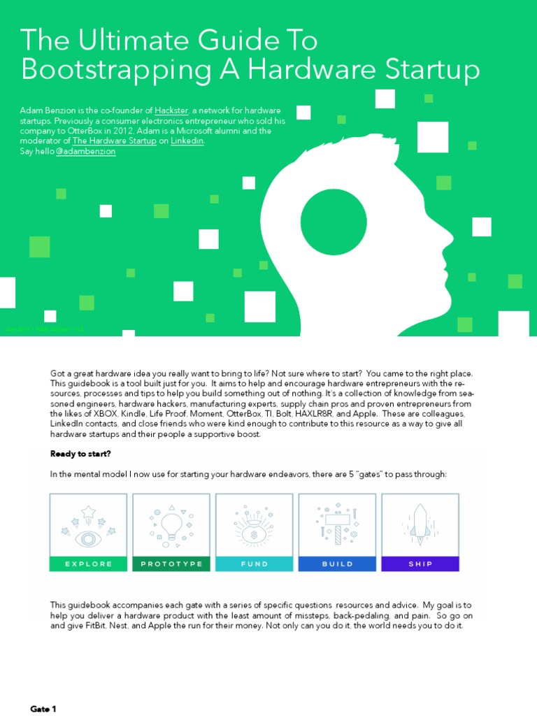 Bootstrapping Your Hardware Startup Guide | PDF | Startup Company ...