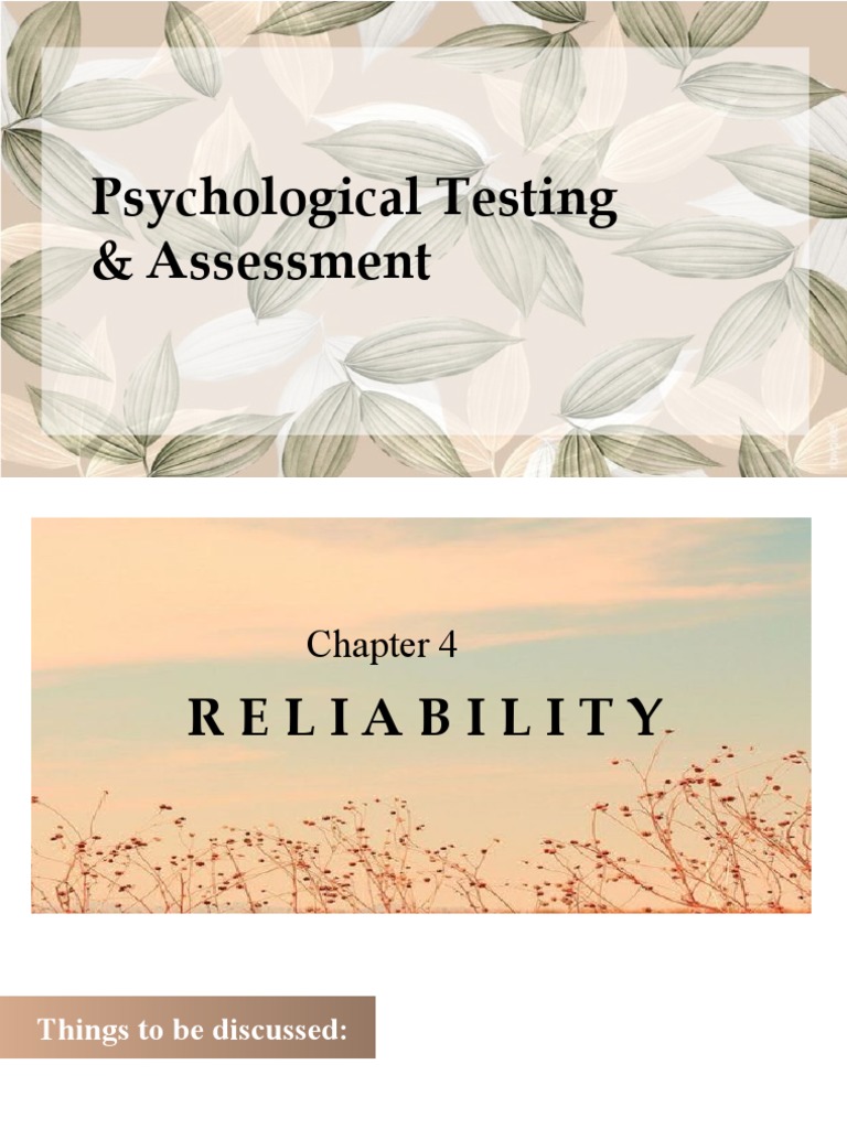 Reliability in Psychological Testing | PDF | Validity (Statistics ...