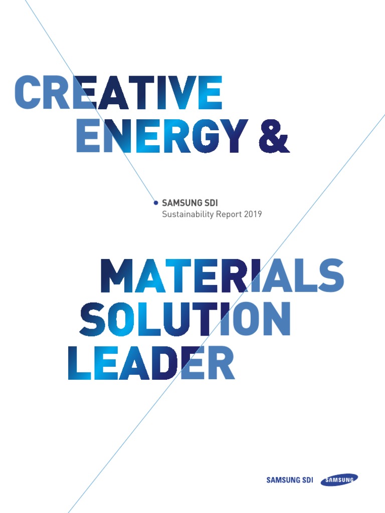 Samsung SDI 2019 Sustainability Report | PDF | Sustainability | Economies