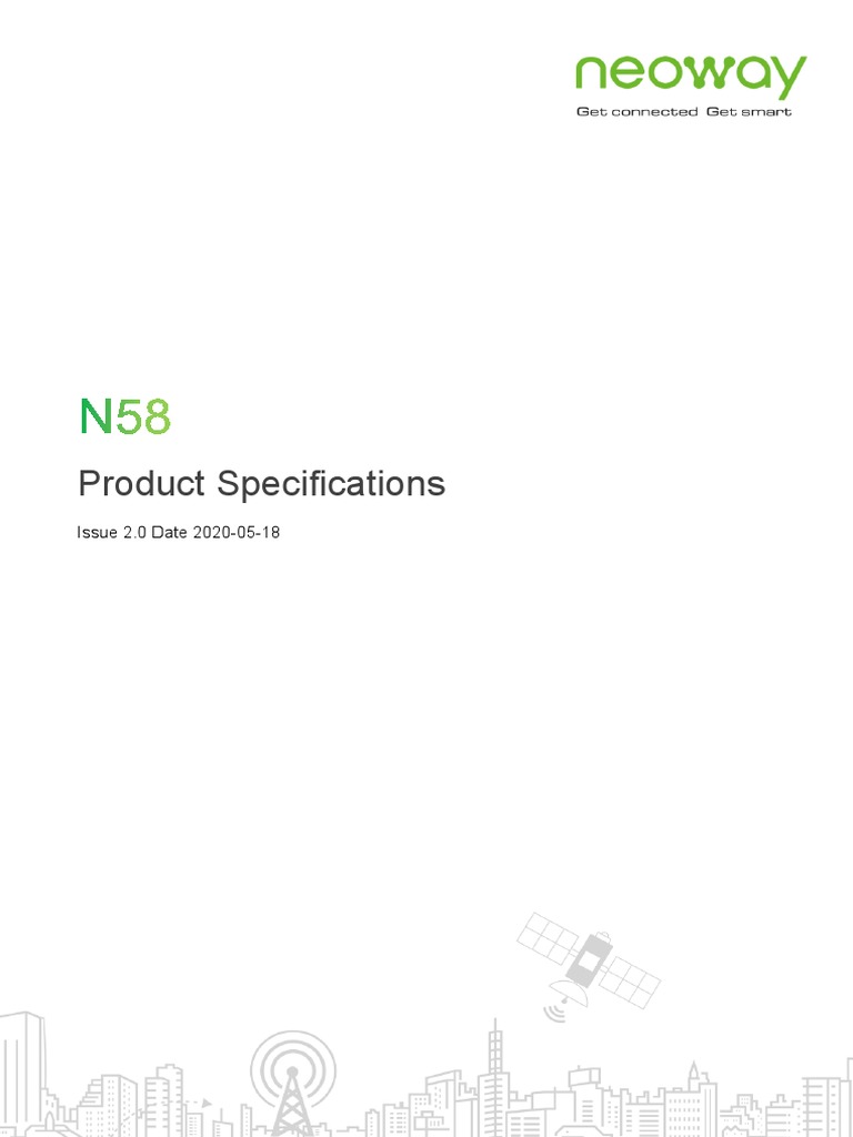 Neoway N58 Product Specifications V2.0.20201110153004 | PDF | General ...