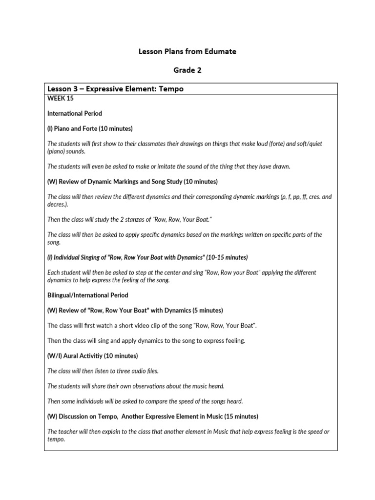 Part 10 Grade 2 Edumate Expressive Elements - Tempo | Download Free PDF ...