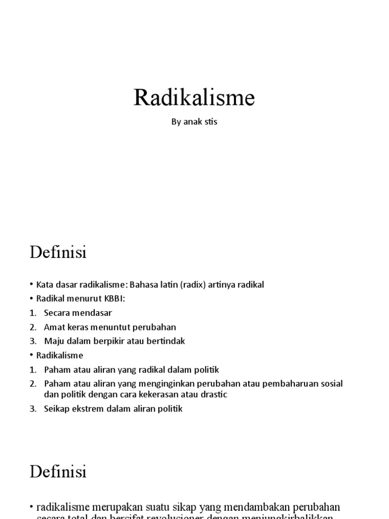 Radikalisme Pdf