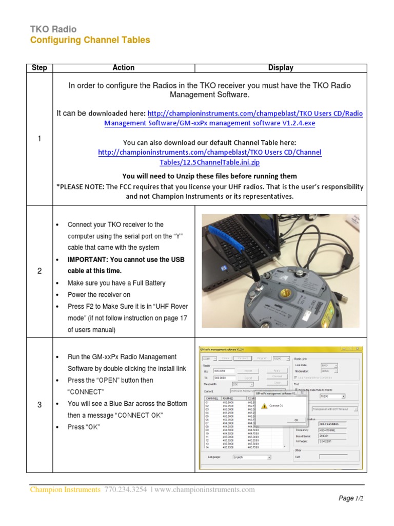 Configuring Channel Tables: TKO Radio | PDF | Radio | Information And ...