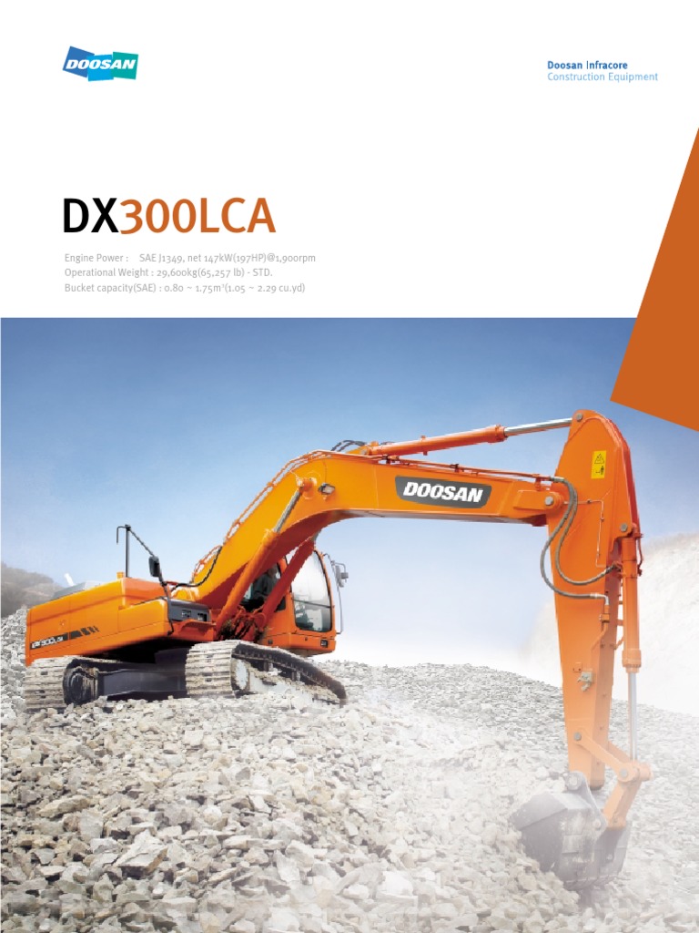 Fiche de Specifications Dx300 Lca | PDF | Horsepower | Pump