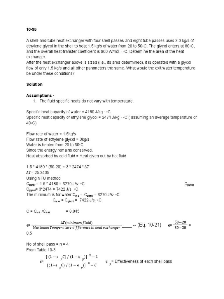 Heat Transfer Assignment (Group 20) | PDF