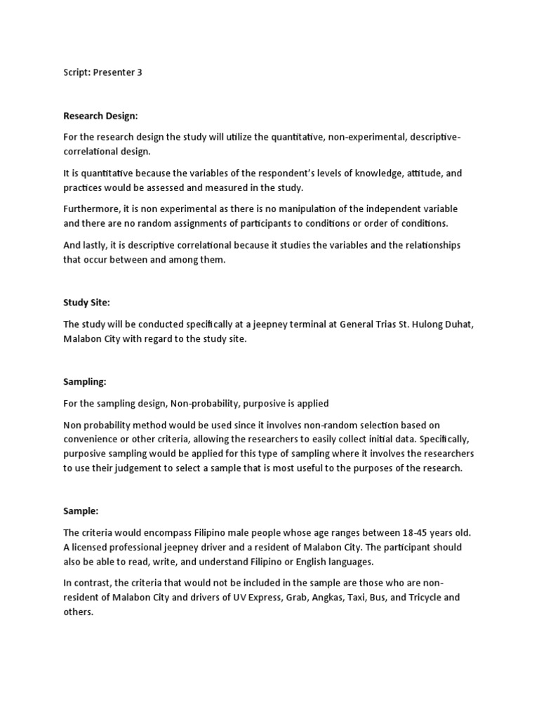 Script Title Defense | PDF | Research Design | Statistics