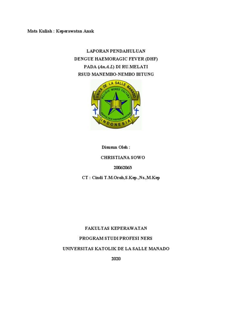 Laporan DHF pada Anak di RSUD Manembo-Nembo | PDF