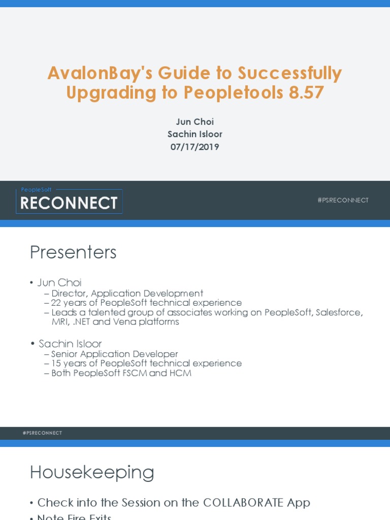 Avalonbay'S Guide To Successfully Upgrading To Peopletools 8.57 | PDF ...