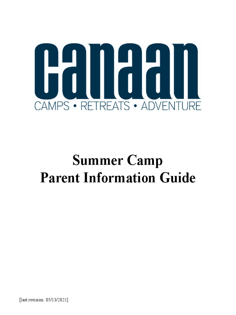 Summer Camp Parent Handbook 2021 | PDF | Over The Counter Drug ...