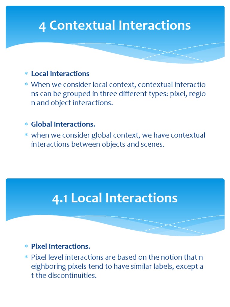 Contextual Interactions in Computer Vision | PDF | Statistical ...
