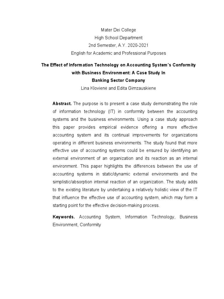 Week 4 - Performance Task (12 & Abm 2) | Download Free PDF | System ...