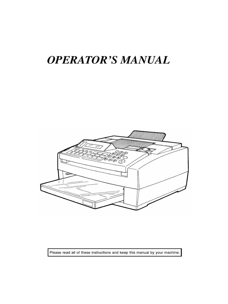 Operator'S Manual: Please Read All of These Instructions and Keep This ...