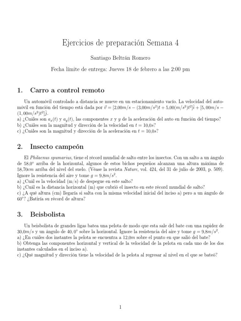 Ejercicios de Preparacion Semana 4 | PDF
