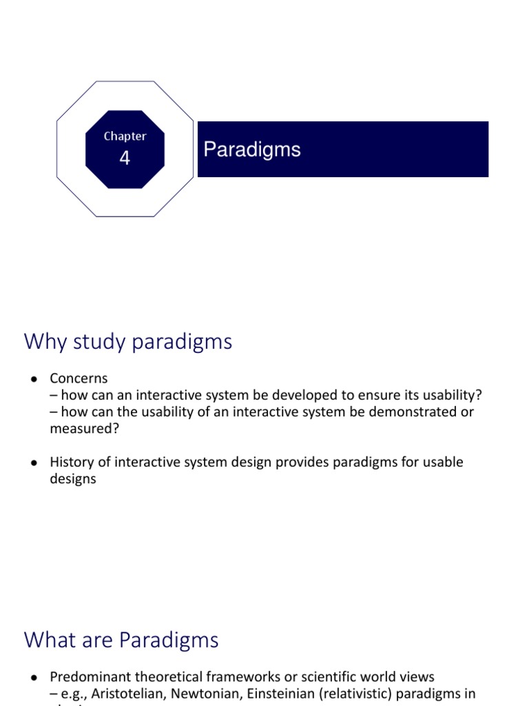 Chapter 4 Paradigm | Download Free PDF | User Interface | Computing