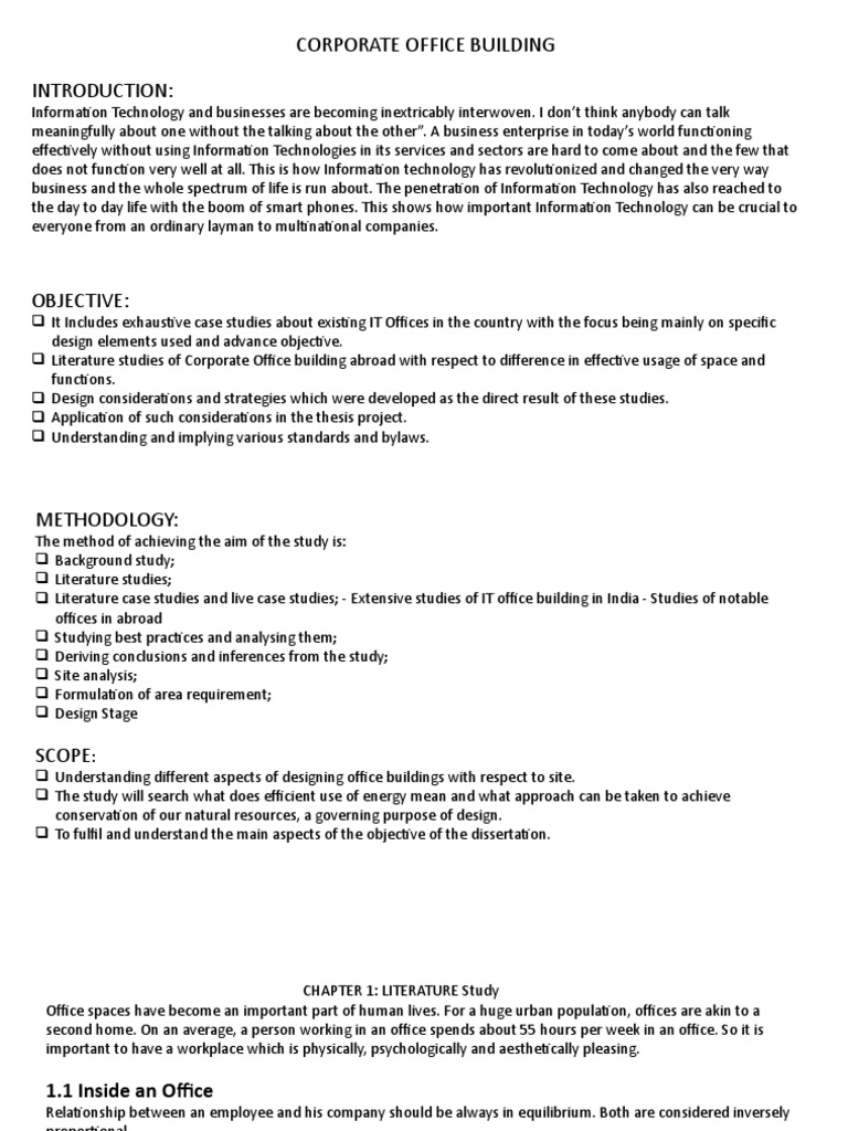 Corporate Office Building | PDF | Case Study | Information