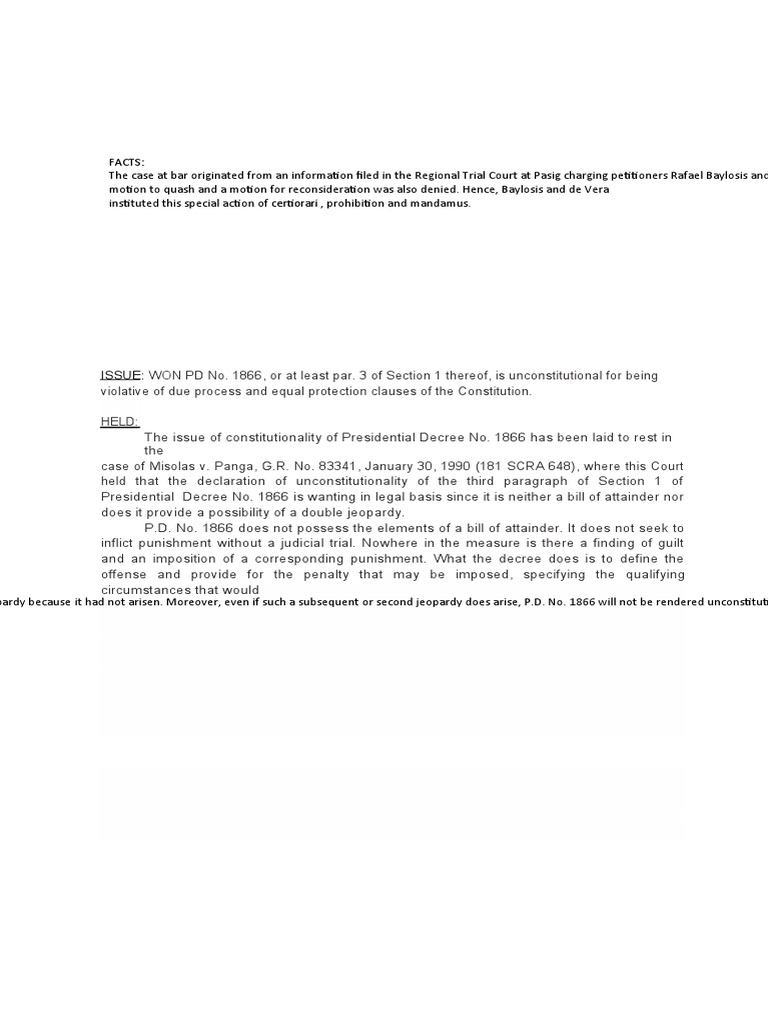 People's Reclusion Perpetua Certiorari | PDF | Ex Post Facto Law ...