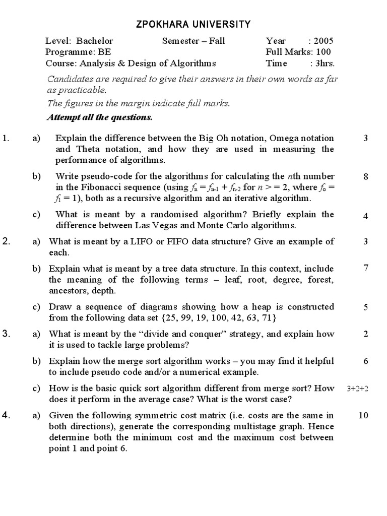 Analysis & Design of Algorithms | PDF | Discrete Mathematics ...
