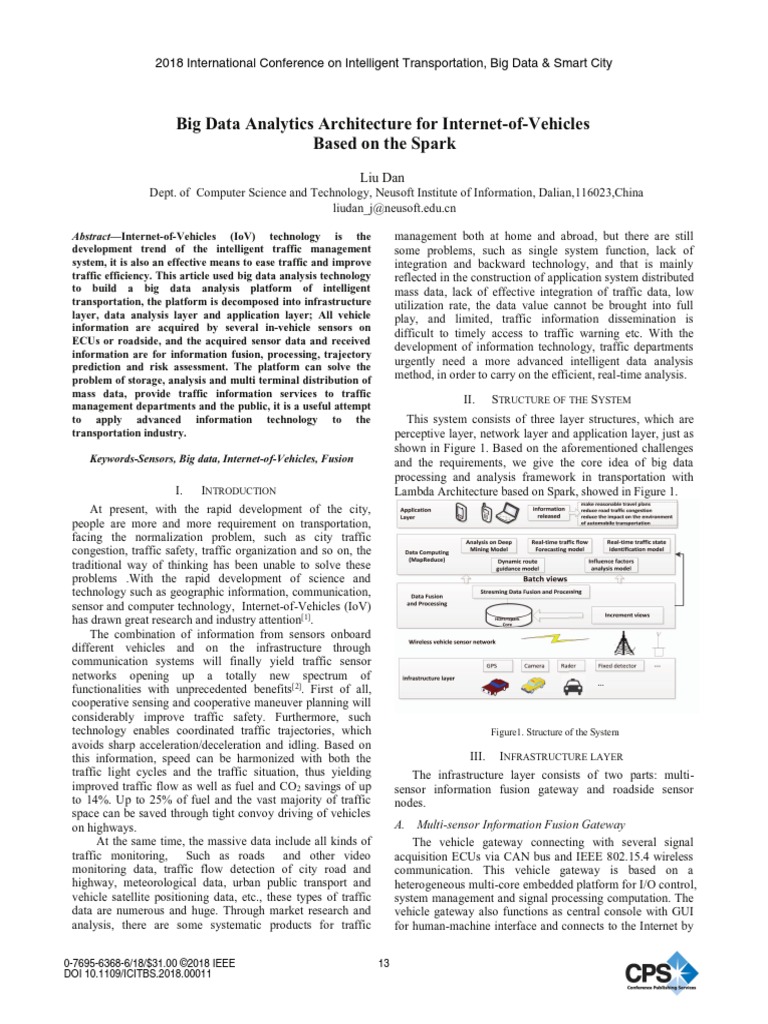 2018 IEEE Conferecen-Big Data Analytics Architecture For Internet-of ...