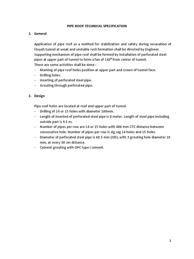 Pipe Roof Installation for Tunnel Safety | PDF | Pipe (Fluid Conveyance ...