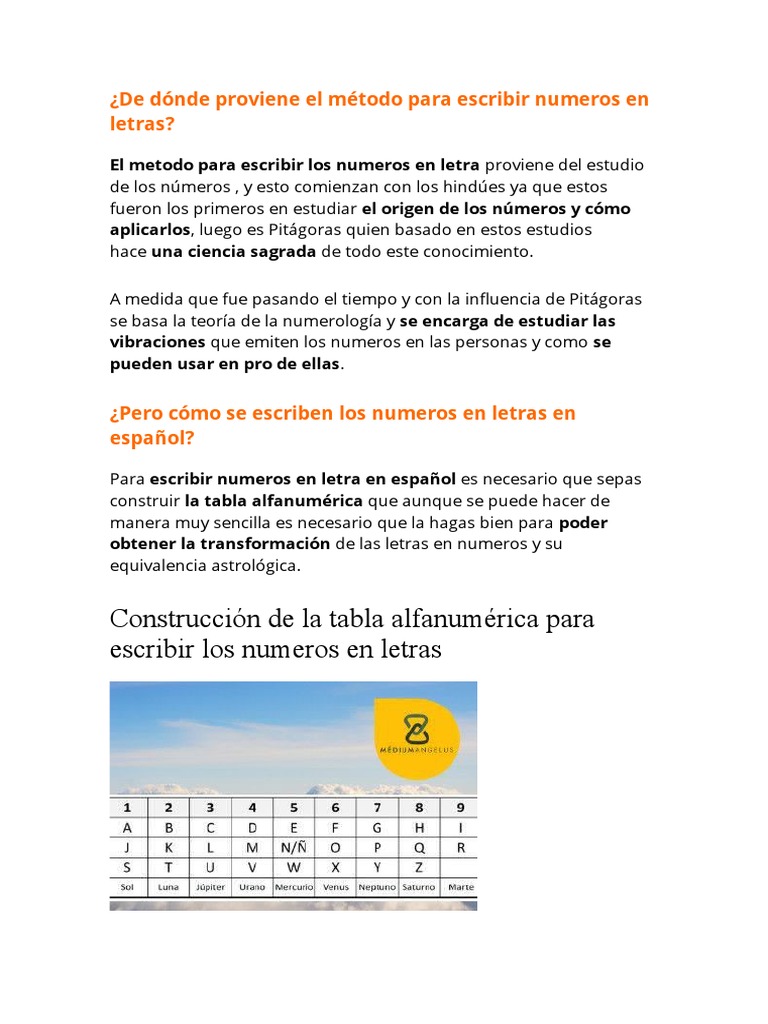 El origen y método para escribir números en letras, desde los hindúes ...