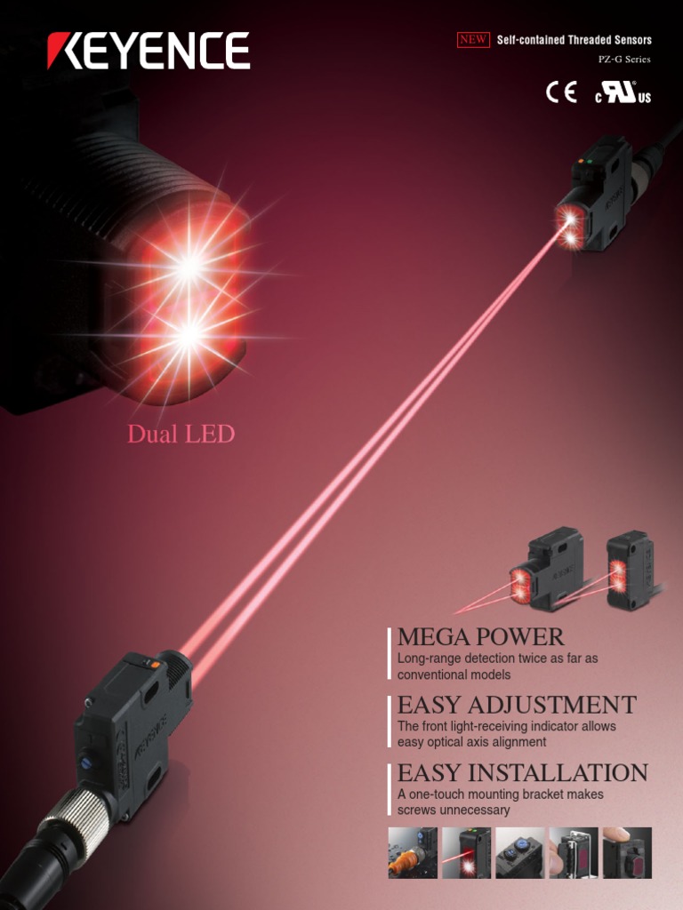 Keyence Photoelectric Sensor PZG Series Datasheet | PDF | Optical ...