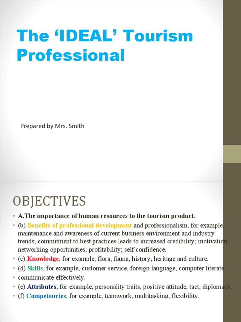 The Tourism Professional | PDF
