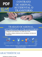 Contrato Ocasional, Transitorio o Accidental | PDF | Salario | Derecho laboral