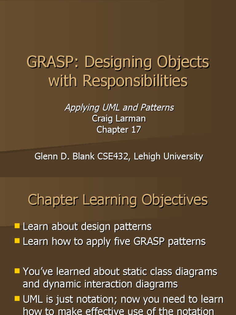 09 Grasp-OBJECT ORIENTED ANALYSIS AND DESIGN | PDF | Computing | Systems Science