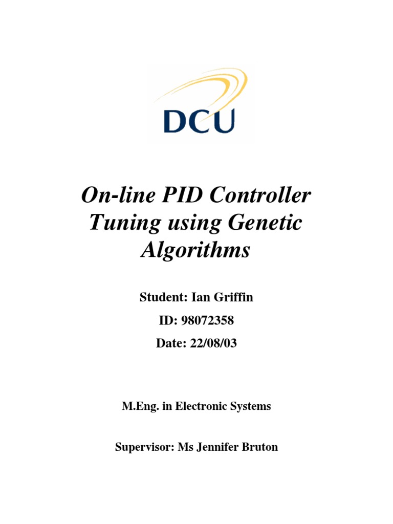 Online Pid Controller Tuning Using Genetic Algorithms Simulation Pdf Genetic Algorithm
