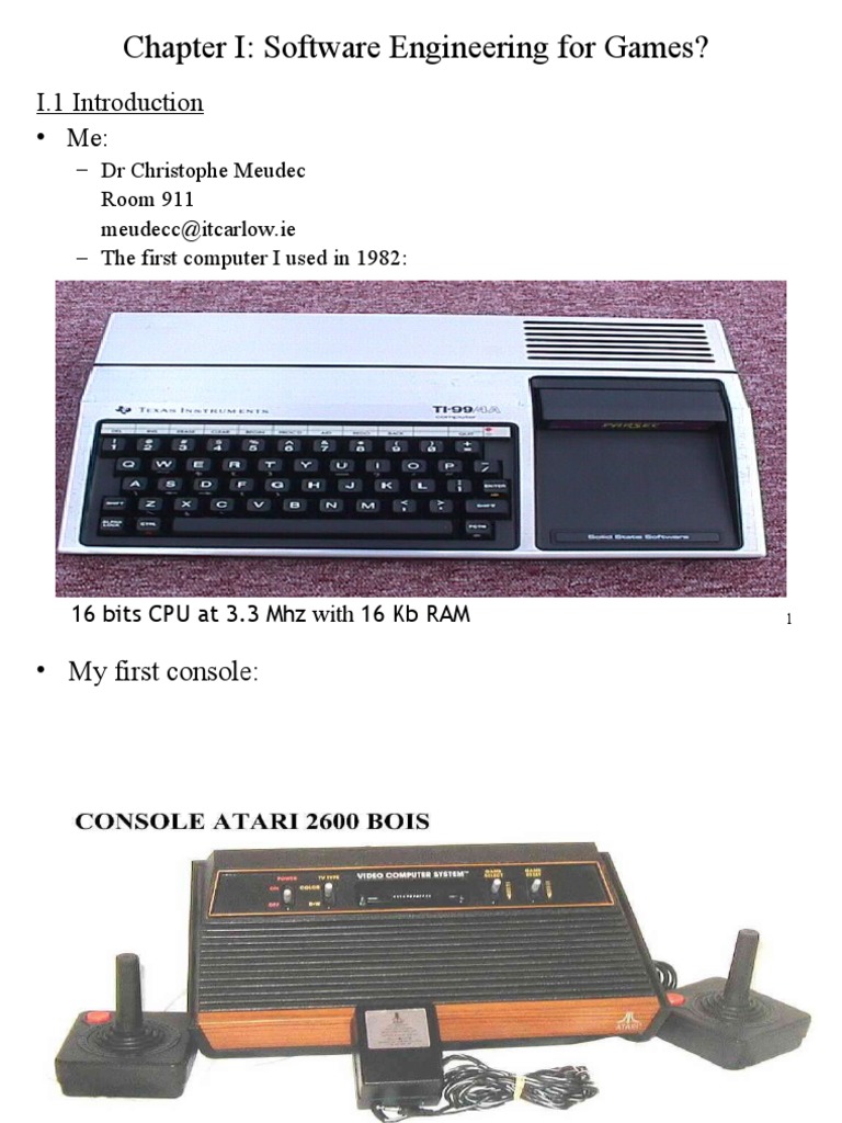Chapter I: Software Engineering For Games? | PDF | Software | Engineering