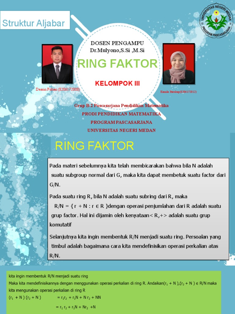 Ring Faktor dan Operasi Aljabar | PDF | Metode & Bahan Ajar