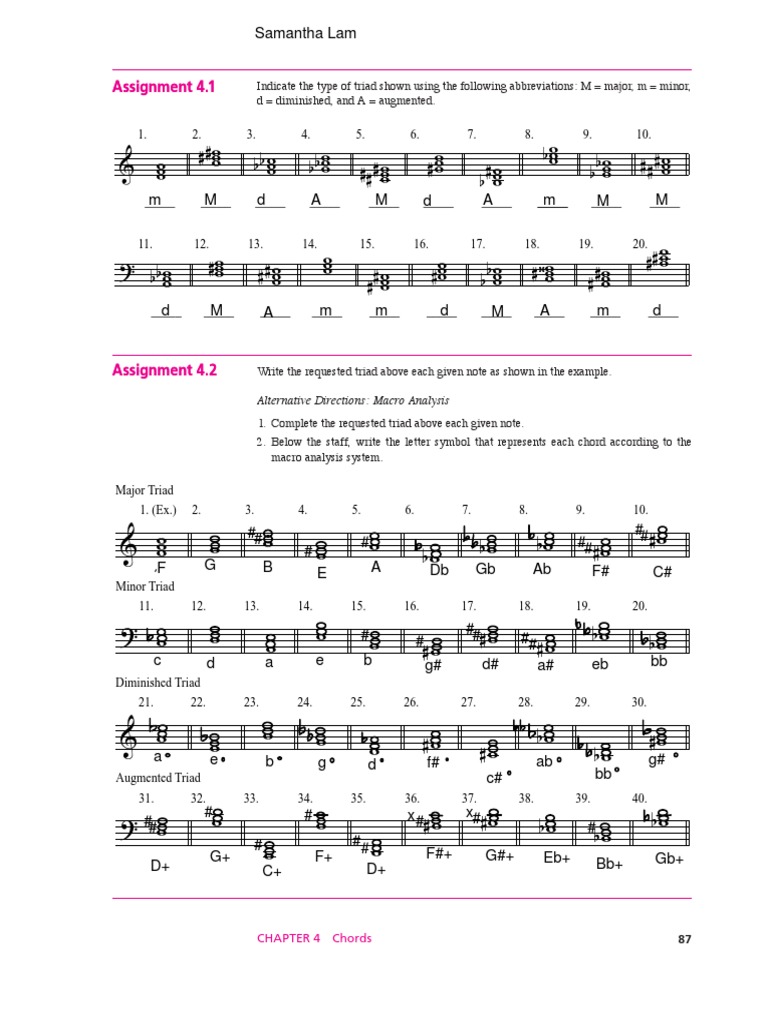 Triad Identification and Analysis | PDF | Musical Compositions | Musicology