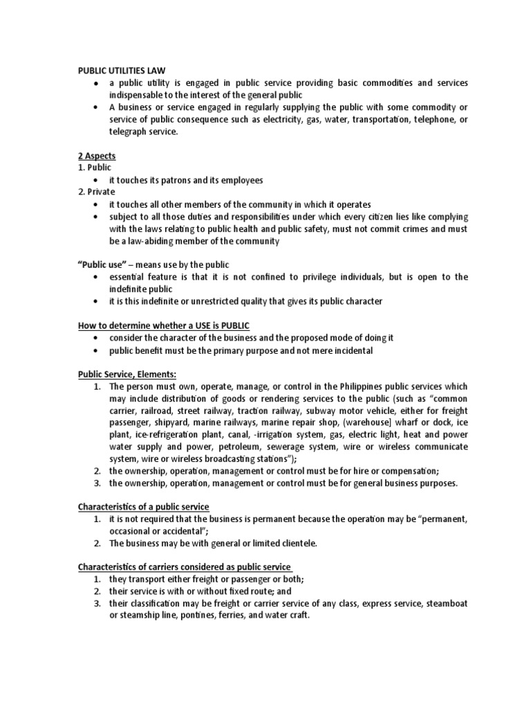 PUBLIC UTILITIES LAW Group 2 | PDF | Ownership | Public Utility