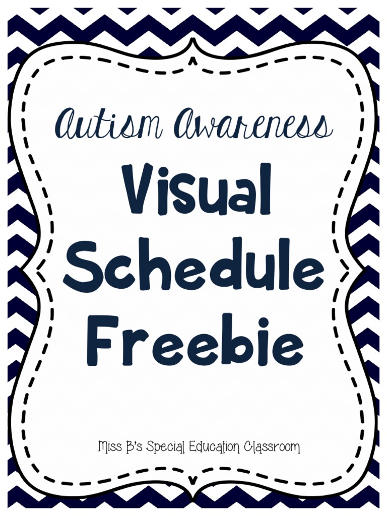 Autism Awareness: Visual Schedule Freebie | PDF