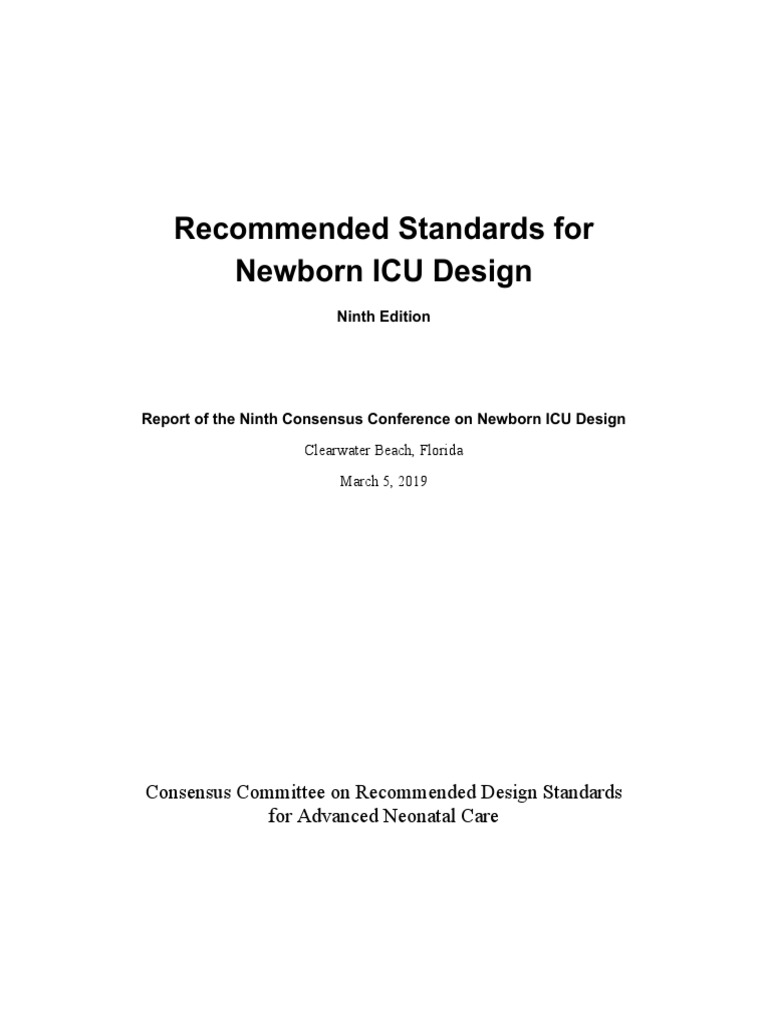 Recommended Standards For Newborn ICU Design | PDF | Neonatal Intensive ...