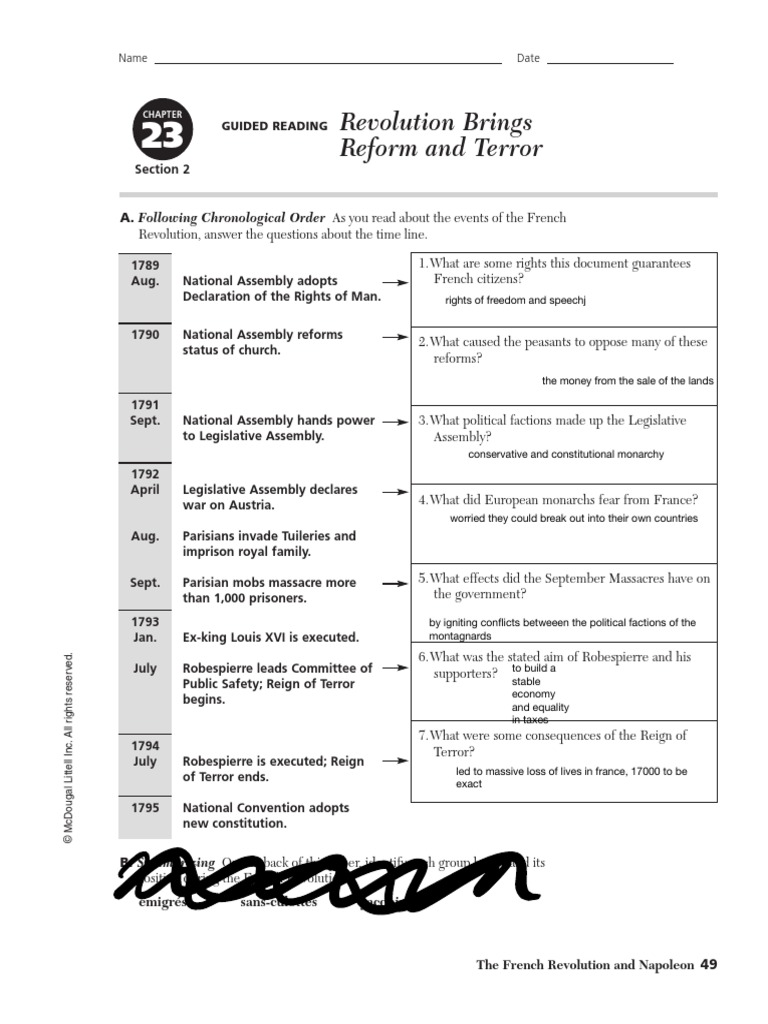 23.2 Guided Reading | PDF | Reign Of Terror | Maximilien Robespierre