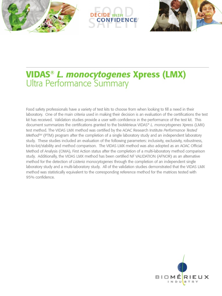 Vidas L. Monocytogenes Xpress (LMX) Ultra Performance Summary | PDF ...