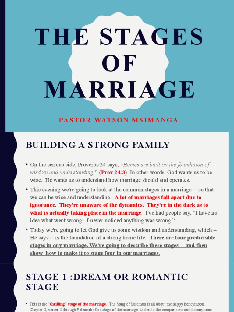 The Stages of Marriage | Download Free PDF | Love | Acts Of The Apostles