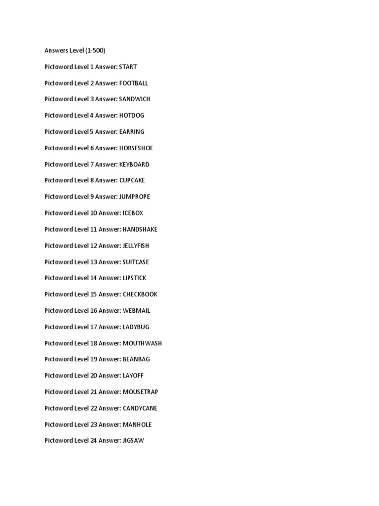 Pictoword | PDF