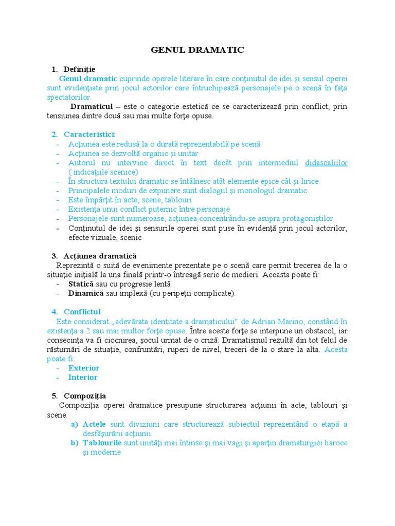 Genul Dramatic | PDF