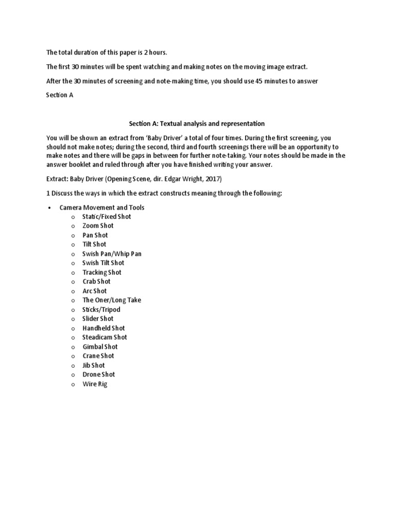 AO3 Prompt - Camera Movement and Tools | PDF