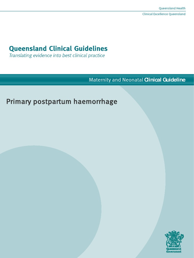 Primary Postpartum Haemorrhage: Maternity and Neonatal Clinical ...