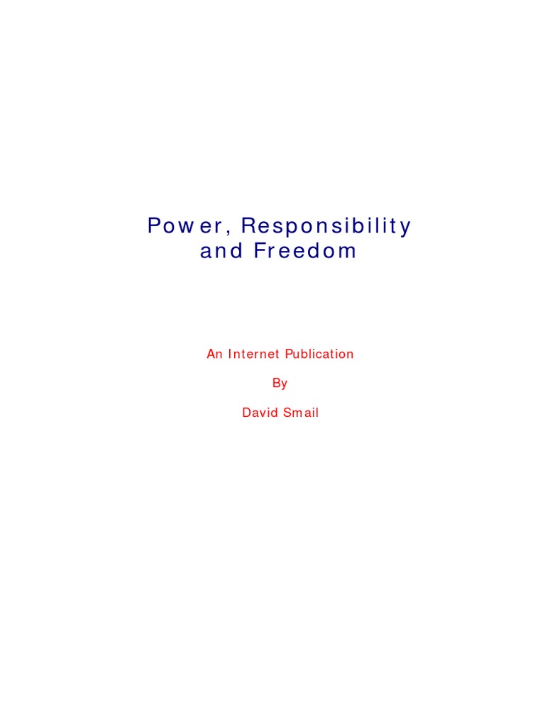 David Smail - Power, Responsibility and Freedom (2005) | PDF ...