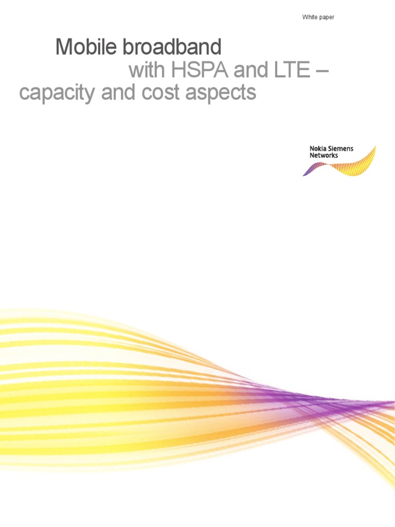 LTE and HSPA Economics | PDF | High Speed Packet Access | Lte ...